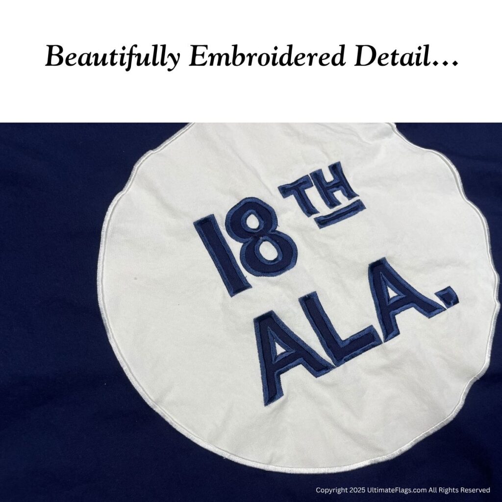 18th Alabama Infantry Confederate Flag – 3×5 ft Cotton Sewn