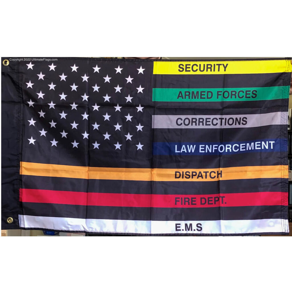First Responders Flag - Multi-Colored American Flags - Nylon 2x3 3x5