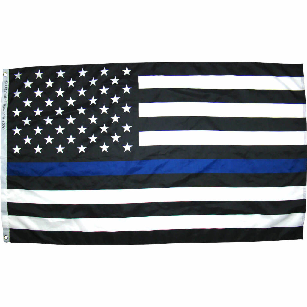 Police Thin Blue Line USA Flag 3 X 5 ft. STANDARD - Ultimate Flags