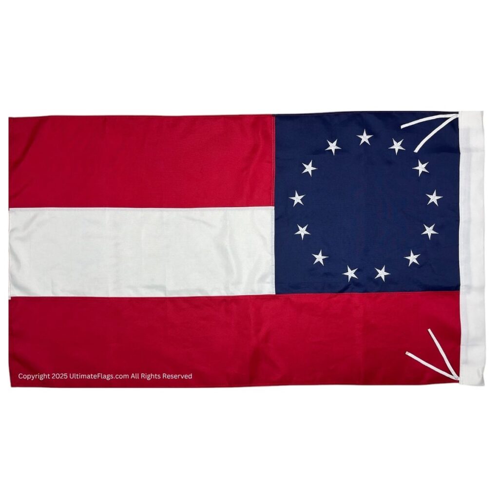 1st National Flag Stars & Bars Flags Sewn Outdoor Sleeve 3x5