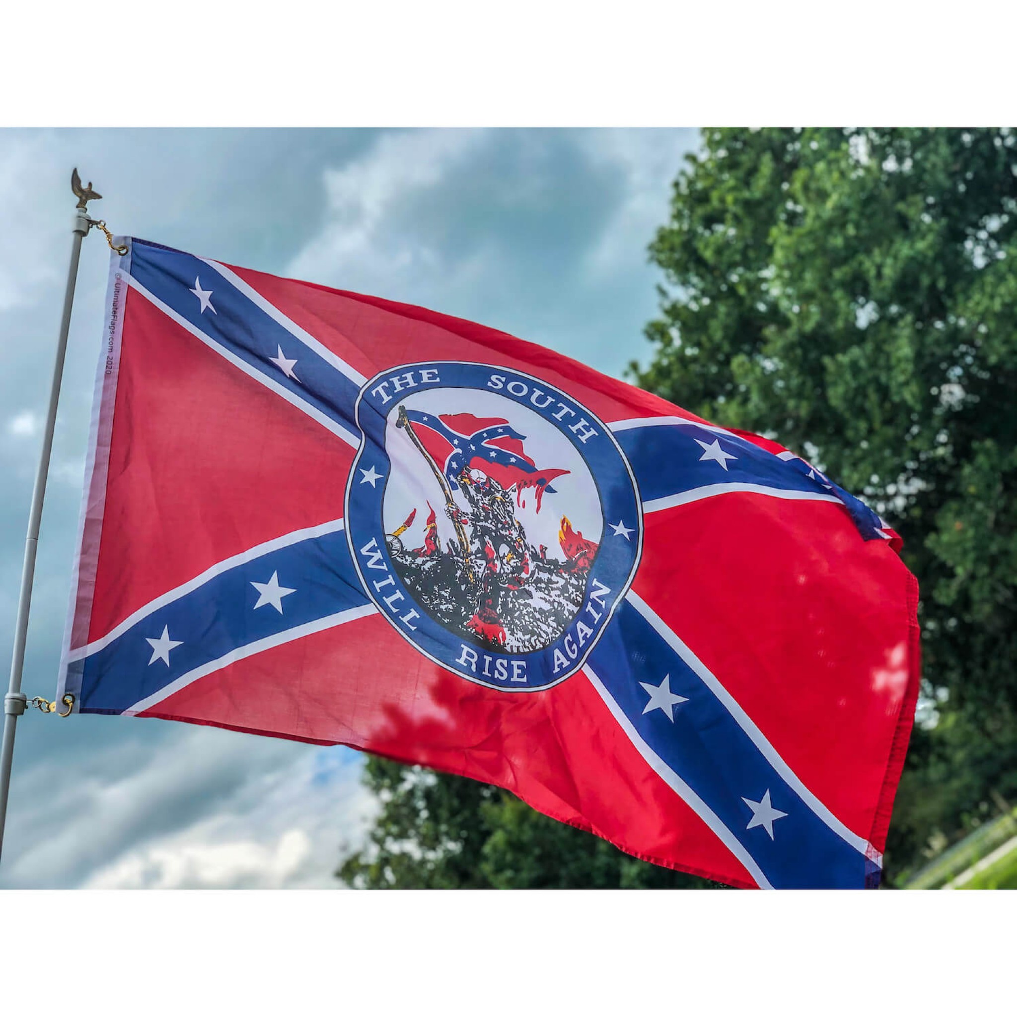 Rebel The South Will Rise Again Flag with Grommets 3 X 5 ft. Standard
