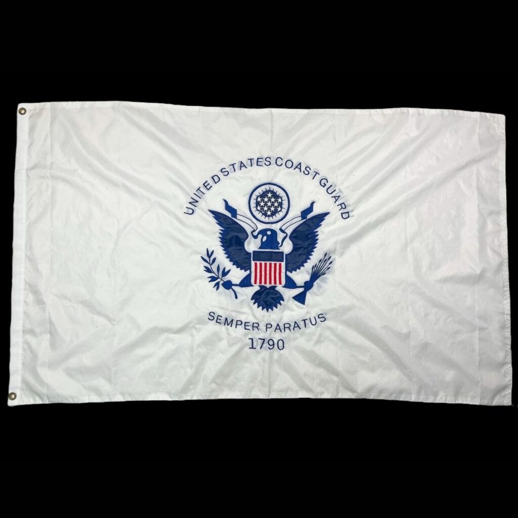 Coast Guard Flag USCG Flags for Sale Double Sided Nylon 3x5 ft.
