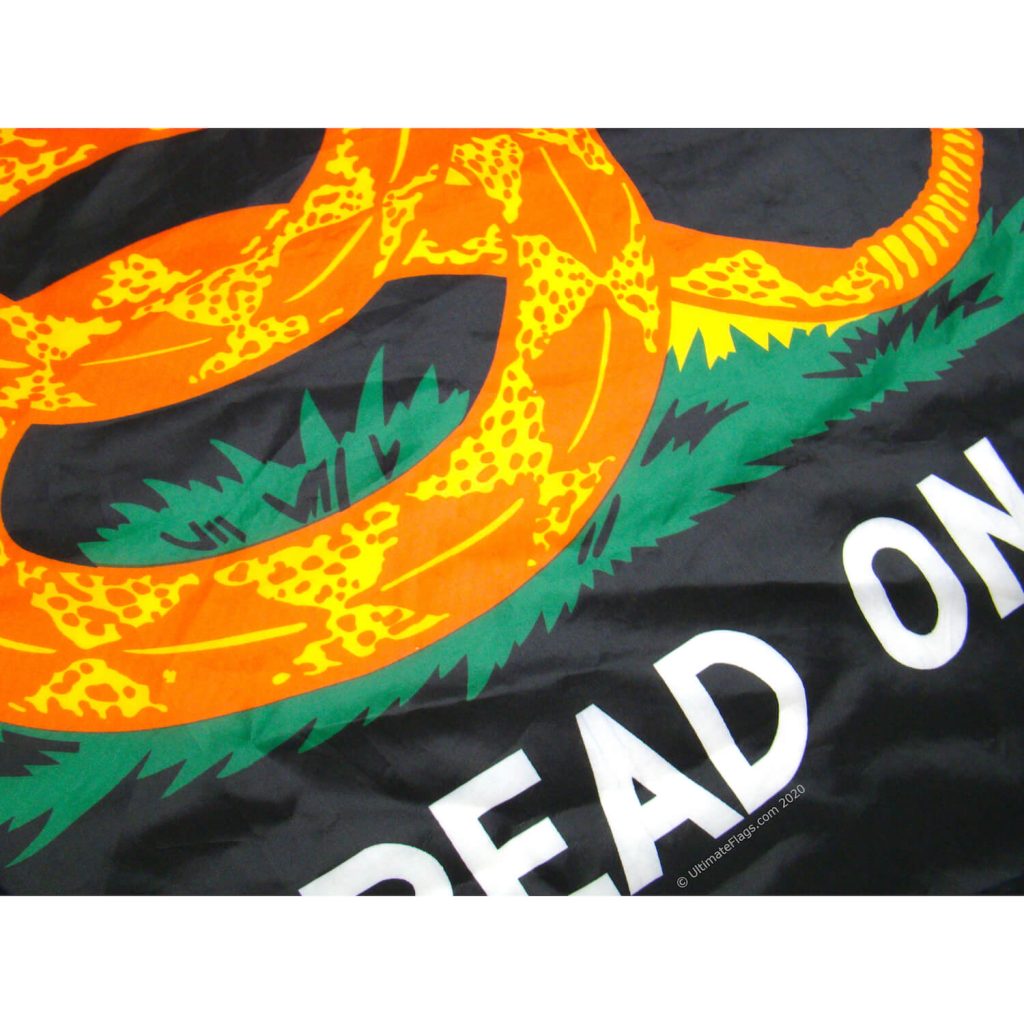 Gadsden flag "Fire snake" Flags - Black w/ Orange Snake -3 X 5 ft ...