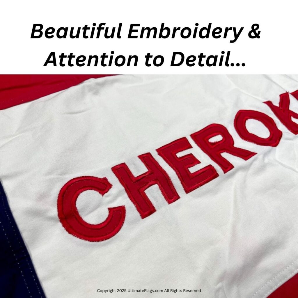 Cherokee Mounted Rifles Flag 16 Stars Cherokee Braves Cotton