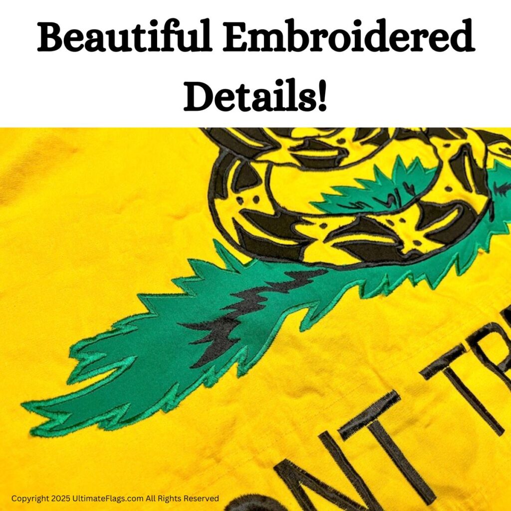 Gadsden Flag Don't Tread On Me Flags Cotton Sewn Double Sided