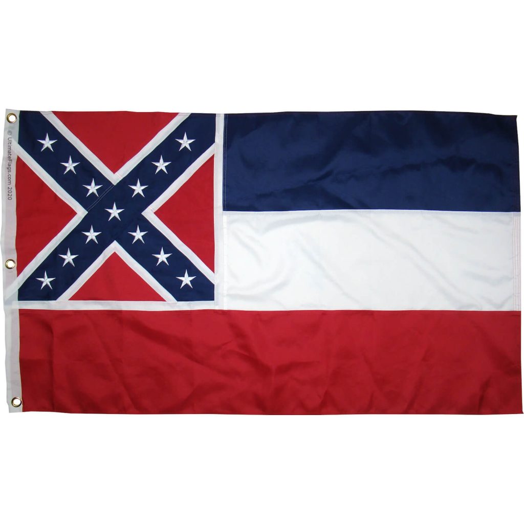 State of Mississippi Flag - MS Outdoor Flags Sewn & Embroidered
