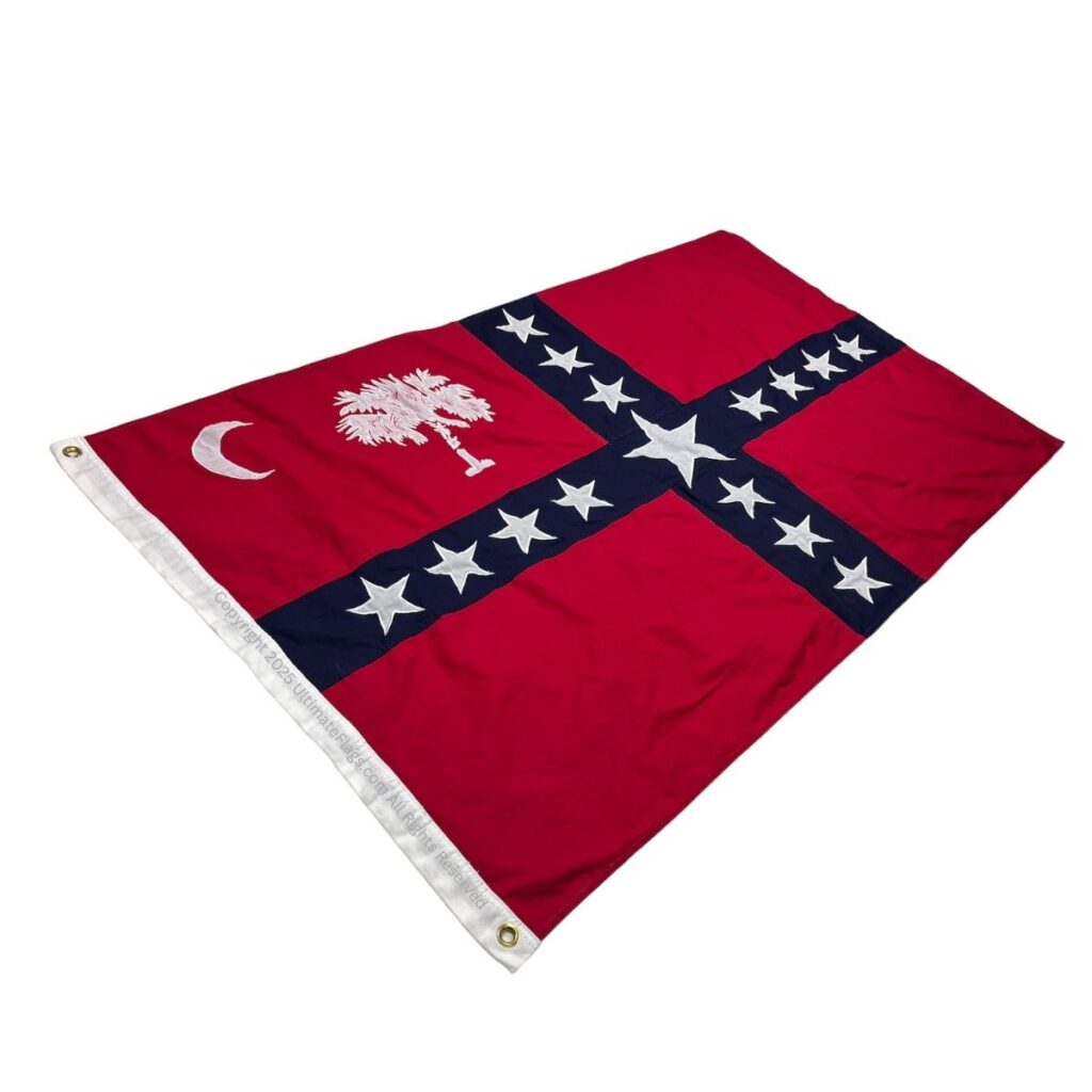 South Carolina Sovereignty Flag- Confederate SC Sewn Cotton