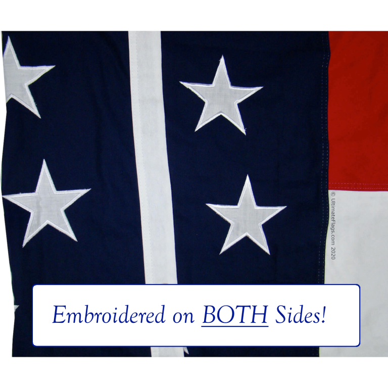 First National Confederate Flag - 7 Star Stars and Bars Cotton