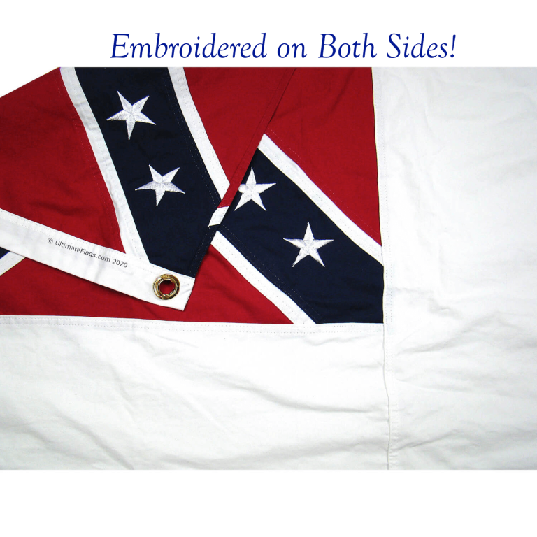 3rd National Confederate Flag - CSA Cotton Flag- 3 x 5 ft. - Ultimate Flags