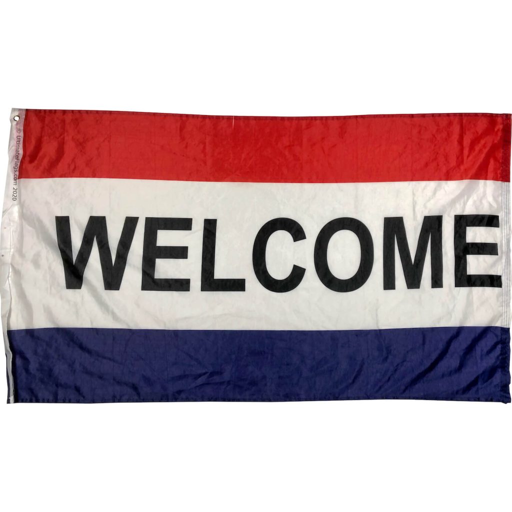 Welcome (sign flag) 3 X 5 ft. Standard - Ultimate Flags