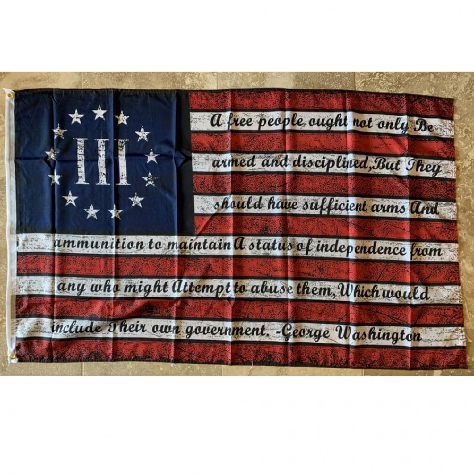 Buy Washington Bear Arms Quote Flag - Vintage III% Flags