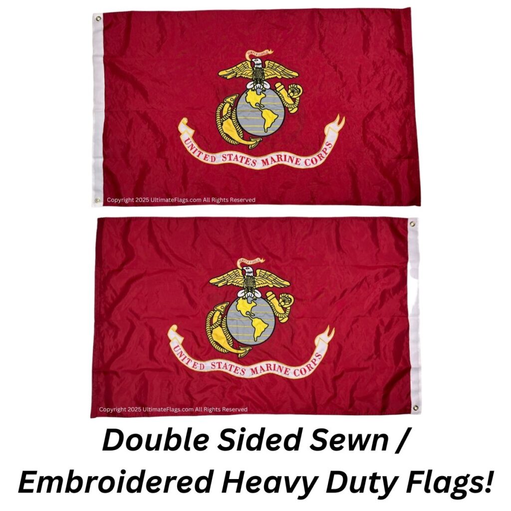 USMC Flag- US Marines Flags Outdoor Heavy Duty Double Sided