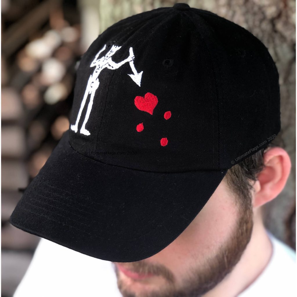 Blackbeard Pirate Flag Cap, Edward Teach - Black - Ultimate Flags