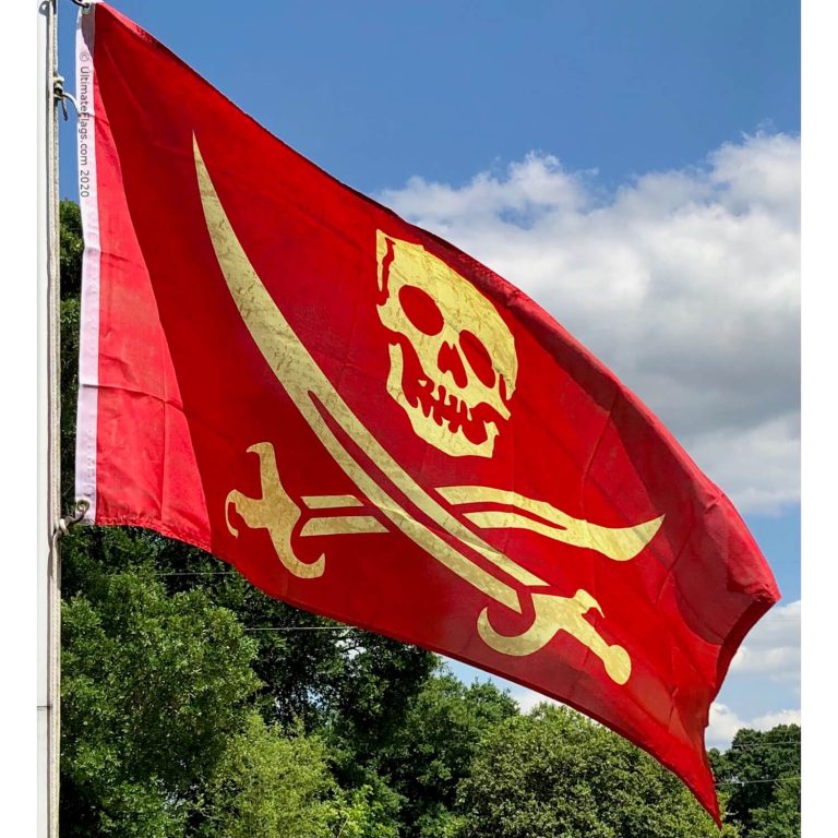 Vintage Calico Jack Rackham With Swords Flag 3 x 5