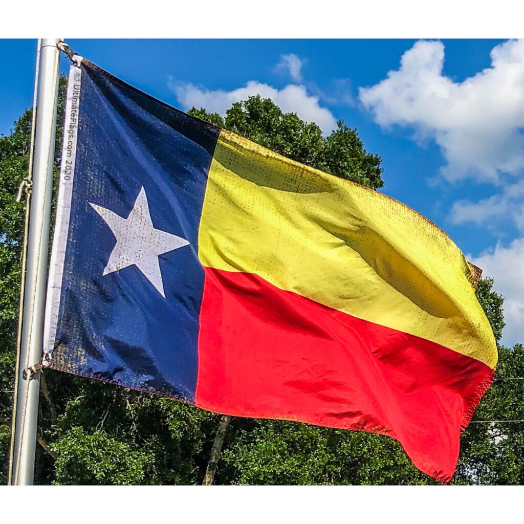 Vintage Texas Flag - State of TX Antiqued Lone Star Flag