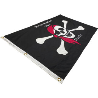 Surrender the Booty Flag Pirate 3X5 Cotton Embroidered