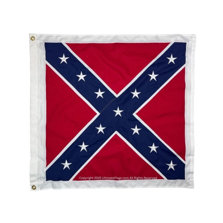 Confederate Battle Flag - Square Artillery Battle Flags Sewn