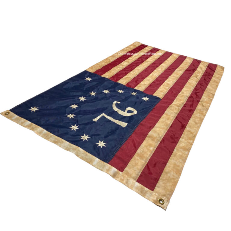 Bennington Flag - Tea Stained 76 Flags Sewn Outdoor 3 x 5 ft.