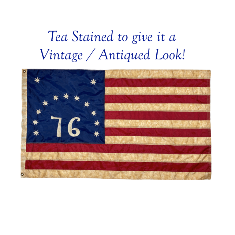Bennington Flag - Tea Stained 76 Flags Sewn Outdoor 3 x 5 ft.