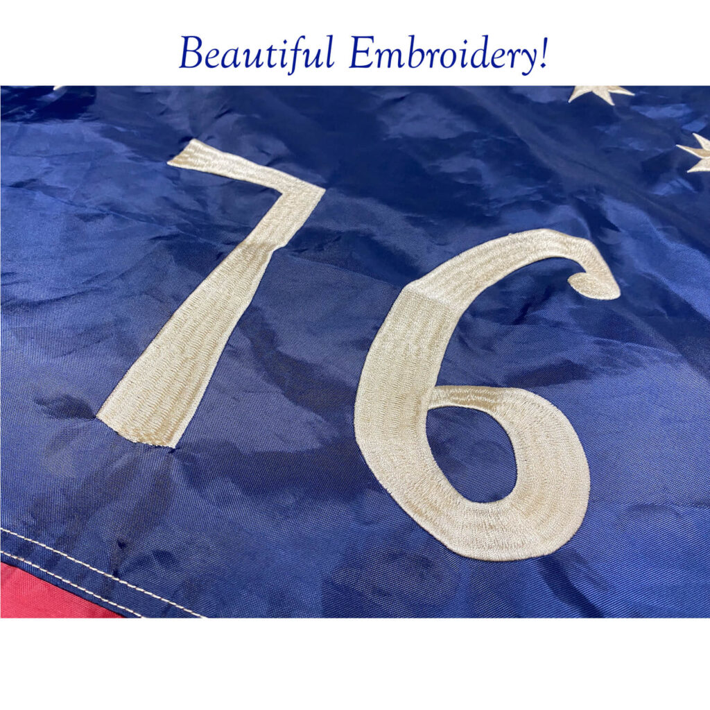 Bennington Flag - Tea Stained 76 Flags Sewn Outdoor 3 x 5 ft.