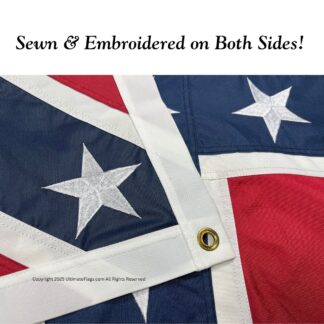 Confederate Artillery Battle Flag 38 x 38 Outdoor Sewn Flags