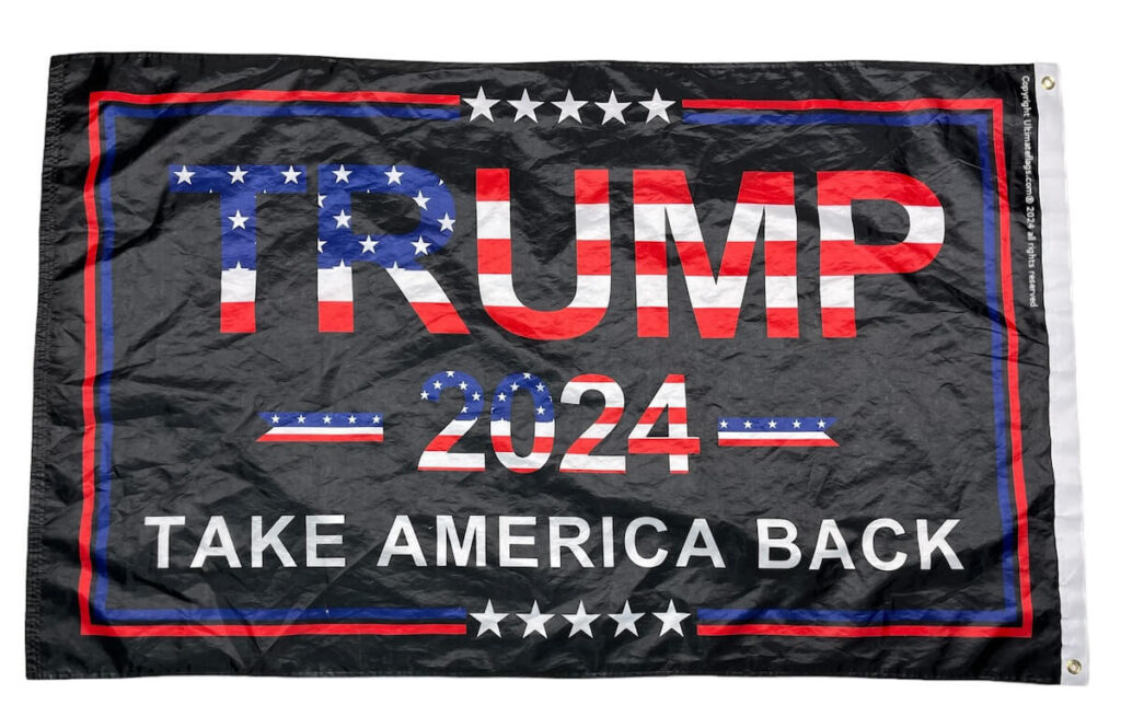 Trump 2024 Take America Back Flag - 3x5 Outdoor BLACK USA