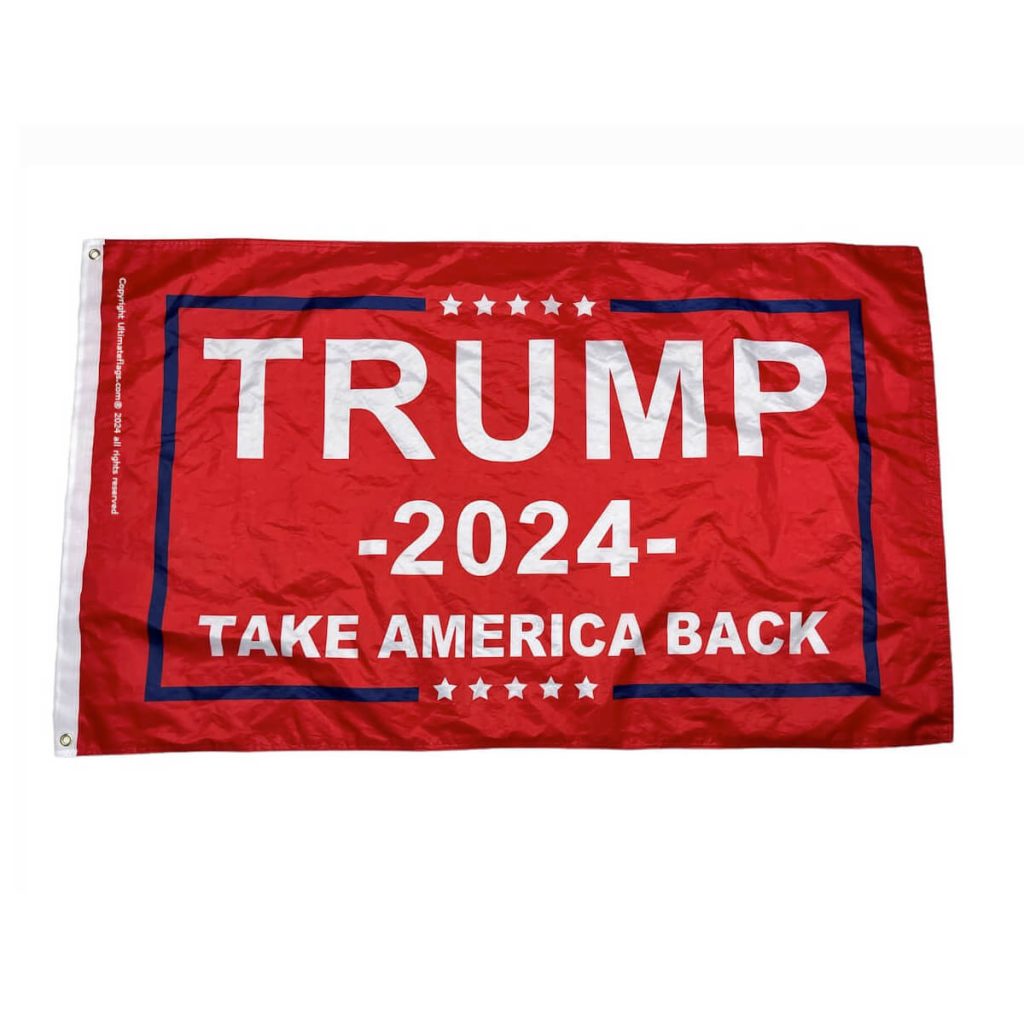 Trump 2024 Flag - Take America Back Flags - Red Double sided