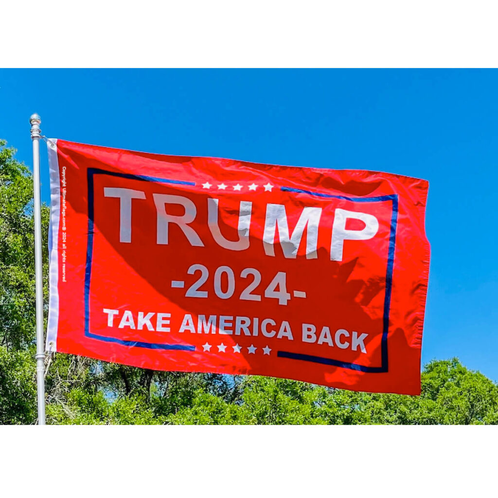 Trump 2024 Flag - Take America Back Flags - Red Double sided