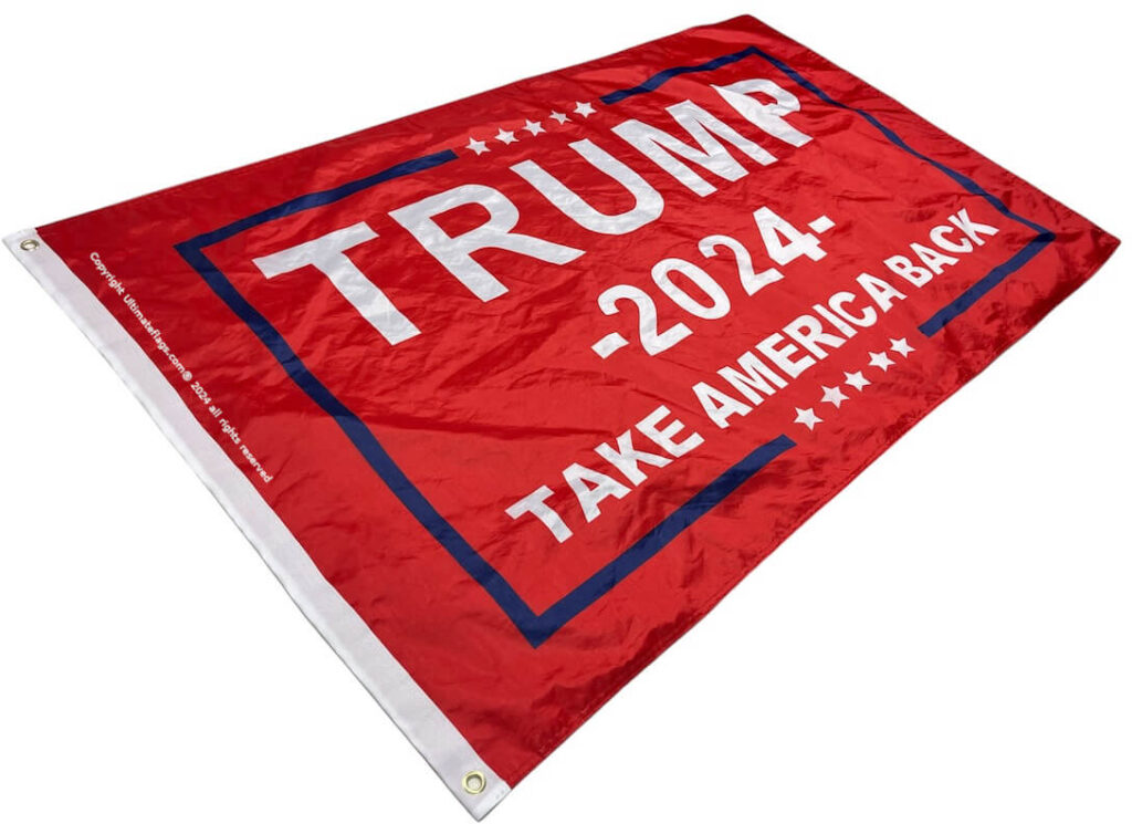 Trump 2024 Flag - Take America Back Flags - Red Double sided