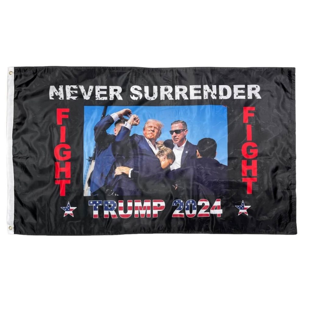 Trump Flag 3x5 Never Surrender Trump Fight 2024 Flags