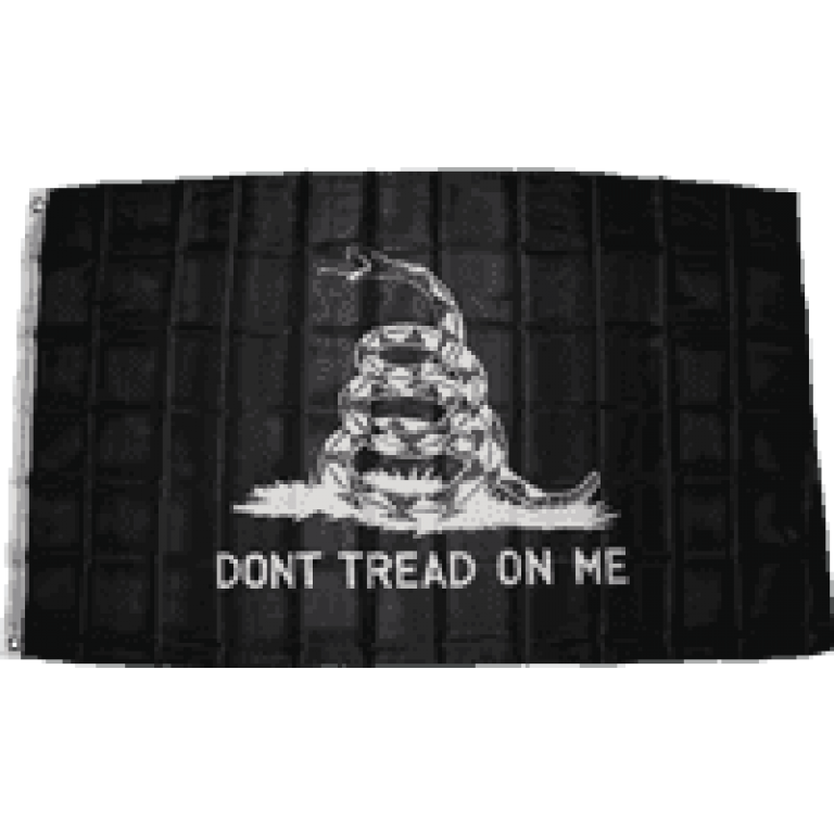 Don't Tread on Me Black Gadsden Flag 3 X 5 ft. Standard - Ultimate Flags