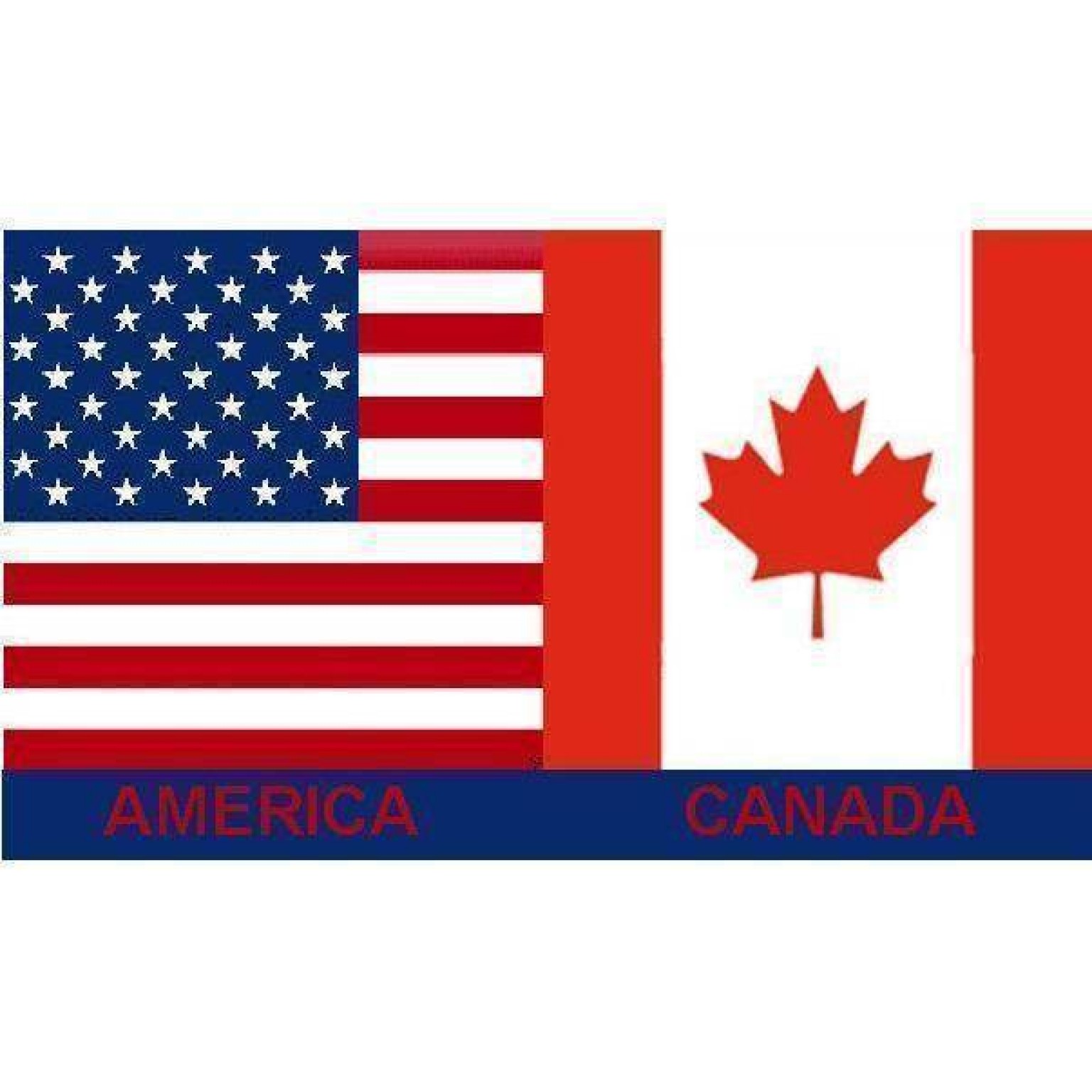 Buy USA & Canada (combined) Flag 12 X 18 inch with grommets for sale