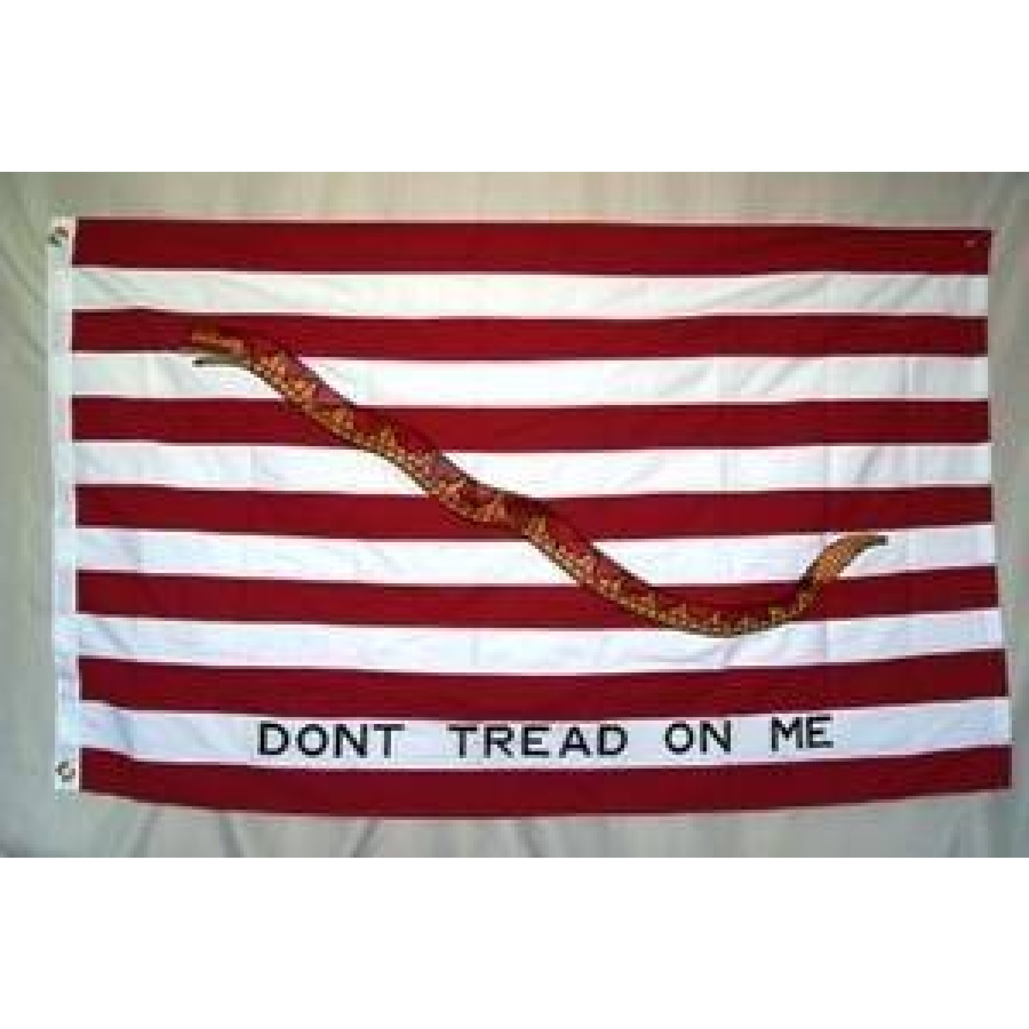 1st Navy Jack Flag - Don't Tread On Me Red Cotton Flags 3 x 5 ft ...