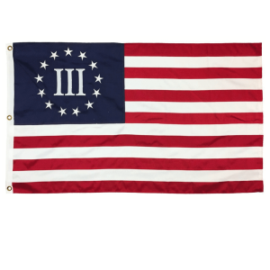 III% Flag, Betsy Ross- Nyberg Flags - Outdoor Nylon 3x5 ft - Ultimate Flags
