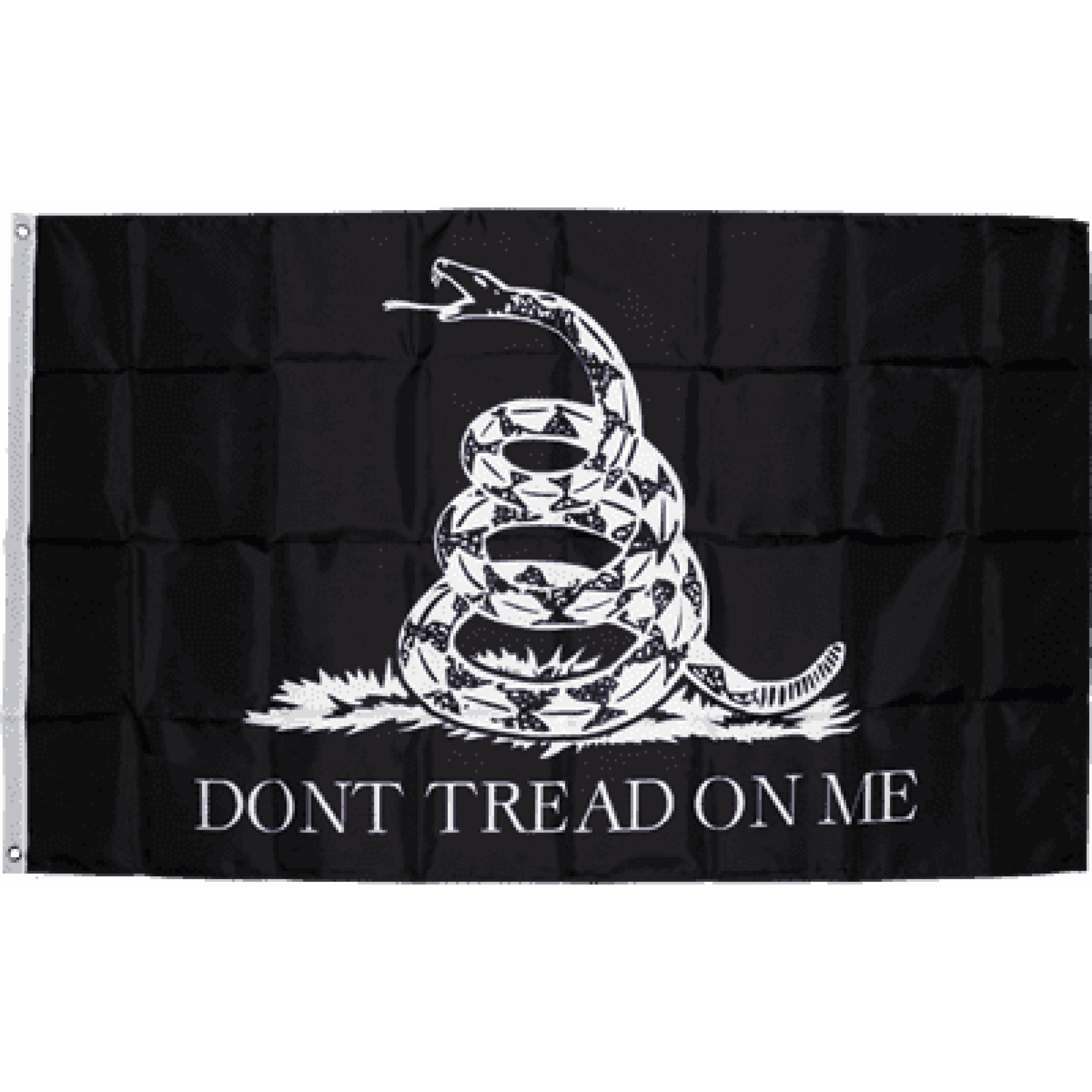 Gadsden Black & White Tactical Flag Nylon 3 X 5 ft. Double-sided