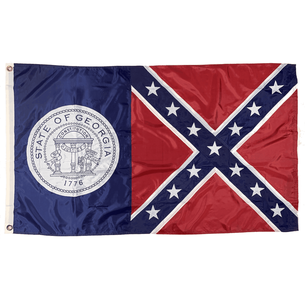 Old Georgia Flag (1956 - 2001) Nylon Embroidered 3 x 5 ft. - Ultimate Flags