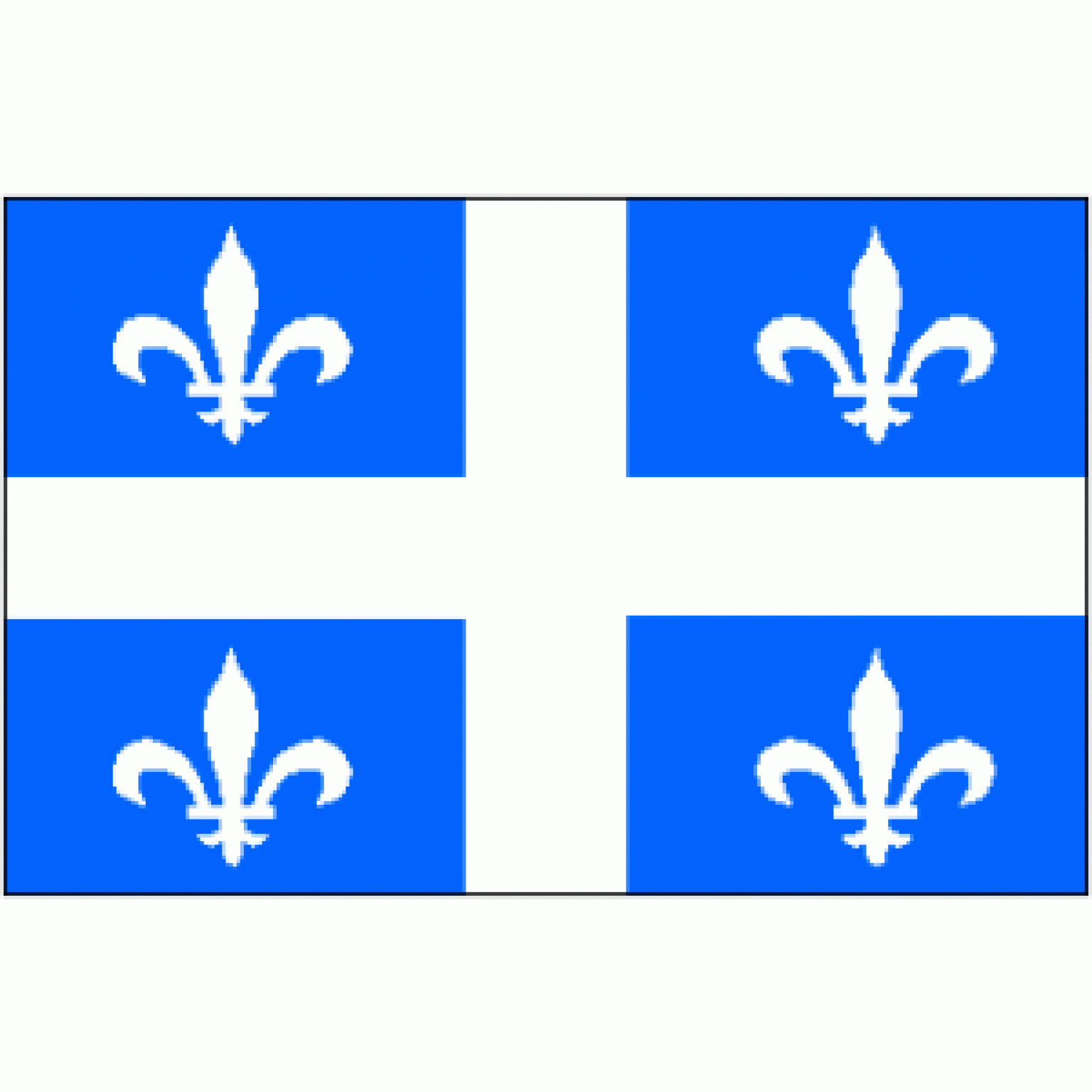 Quebec Flag (Canada) 4 X 6 inch on stick
