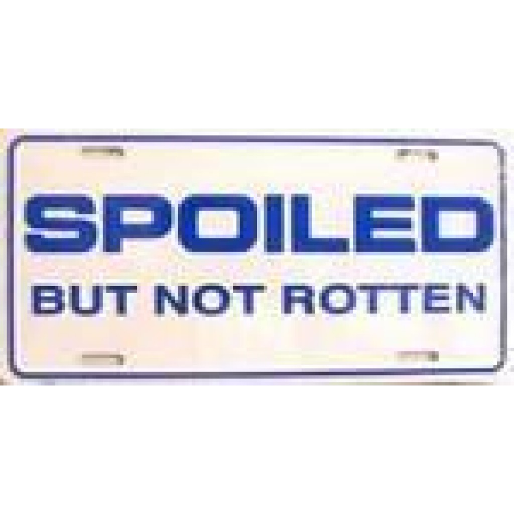 Spoiled Rotten License Plate