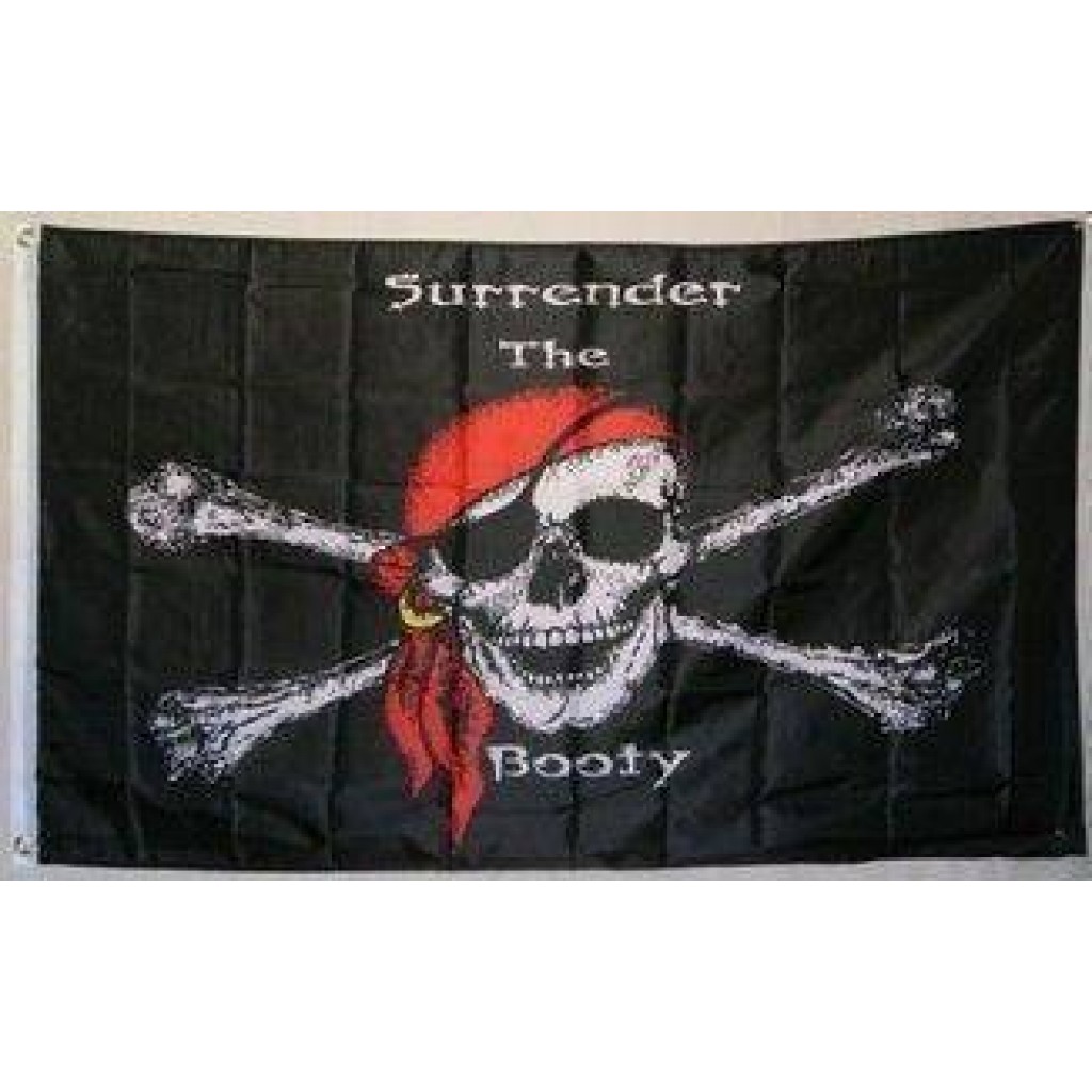 Pirate Flag Banner Trade Winds 3x5 Foot Jolly Roger "Surrender The ...